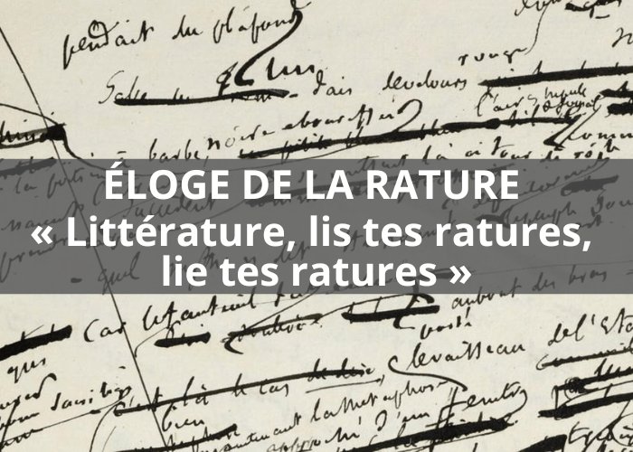 « L'éloge de la rature » : Quand l’écriture prend forme dans l ...